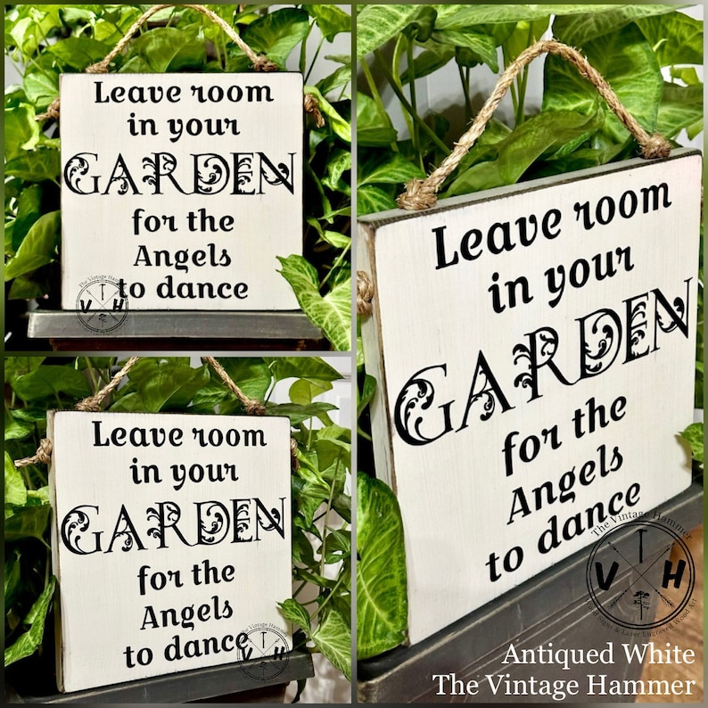 Garden Angels Memorial Sign: Hand Painted Wood Decor - Etsy
