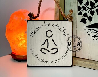 Meditation in Progress, Door Sign, Please Do Not Disturb. Meditation ...