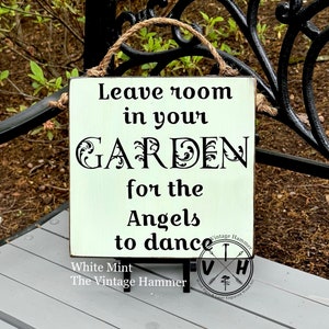 Garden Angels Memorial Sign: Hand Painted Wood Decor - Etsy