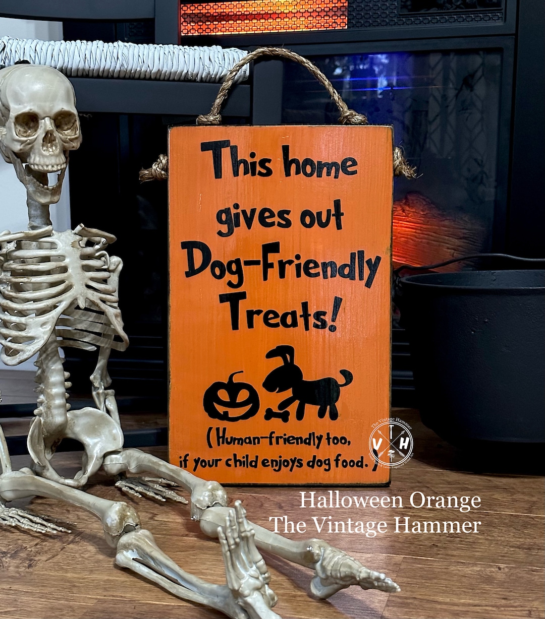 Halloween Dog Treats Sign: Hand-painted Distressed Wood Decor - Etsy