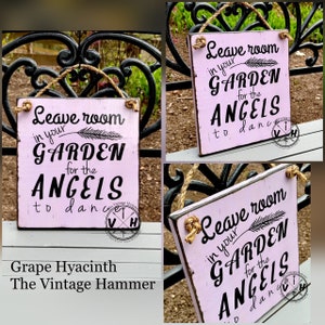 Garden Angels Memorial Wood Sign: Hand-painted Primitive Decor - Etsy