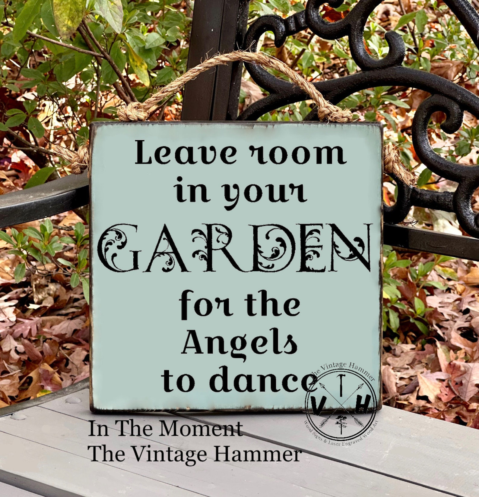 Garden Angels Memorial Sign: Hand Painted Wood Decor - Etsy
