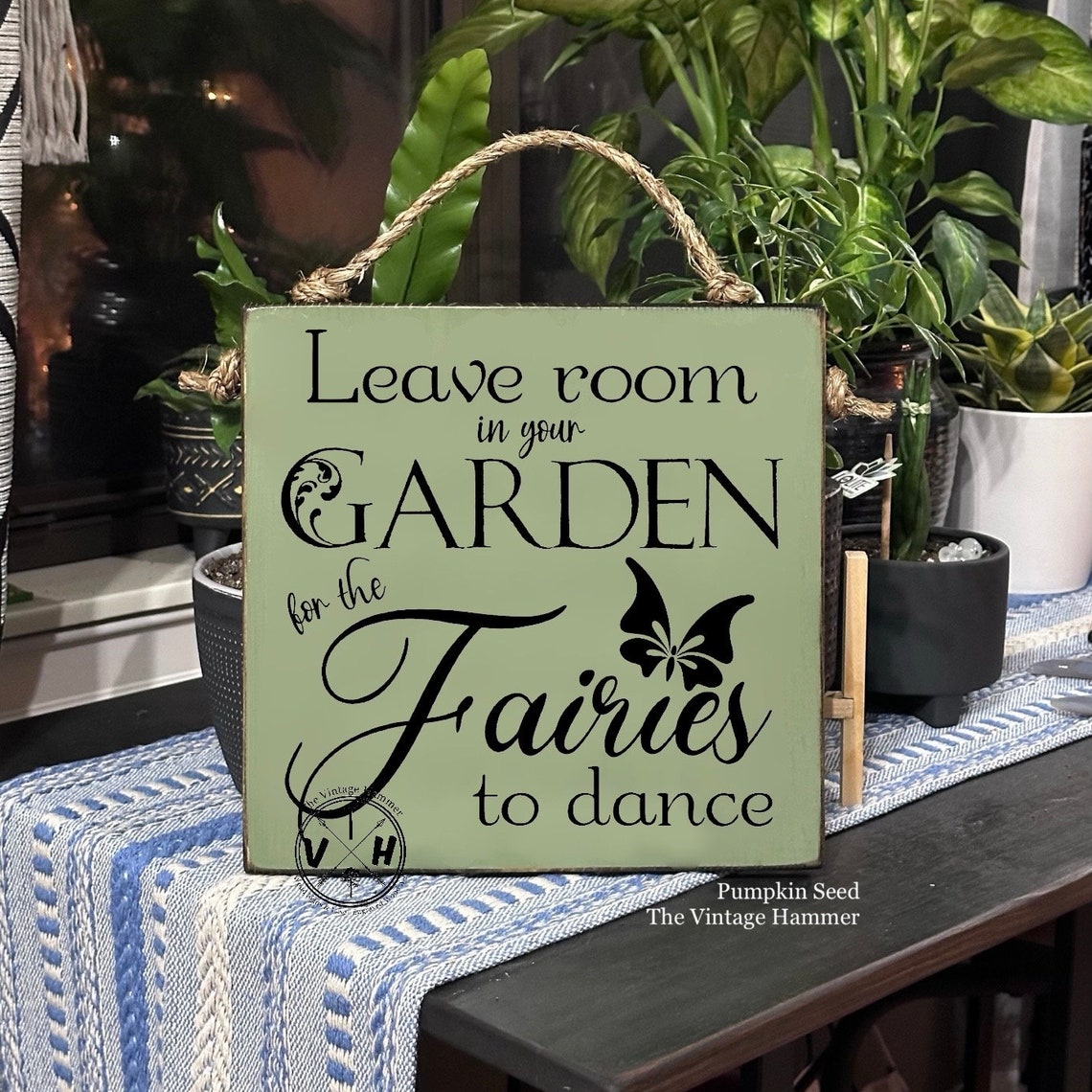 Garden Fairy Sign: Weather Resistant Wood Plaque, Outdoor Decor - Etsy