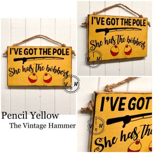 Funny Fishing Wood Sign: Pole and Bobbers, Lake House Decor - Etsy