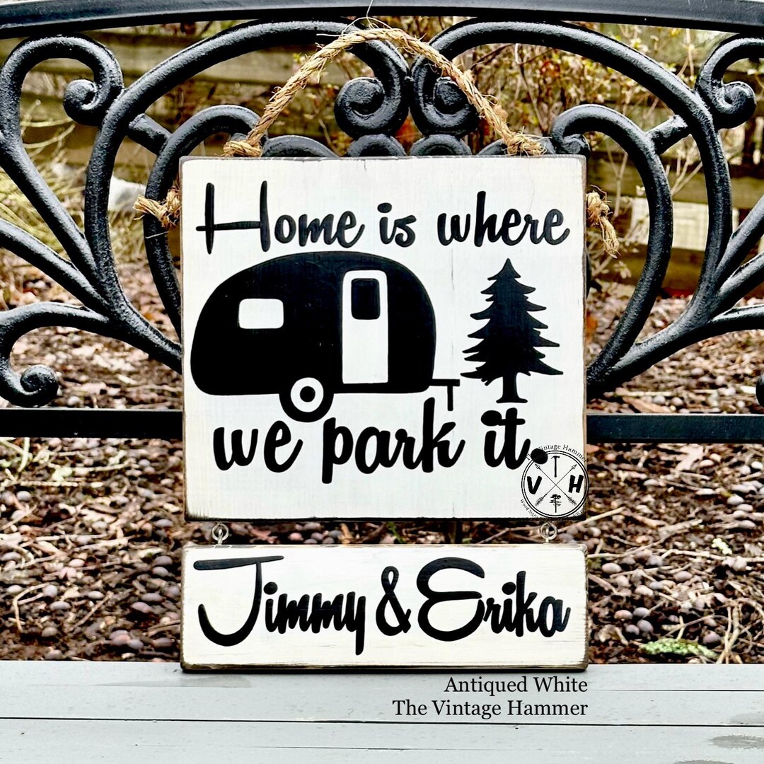 Happy Campers Wooden Outdoor Sign, Personalized Camping Plaque, Custom ...