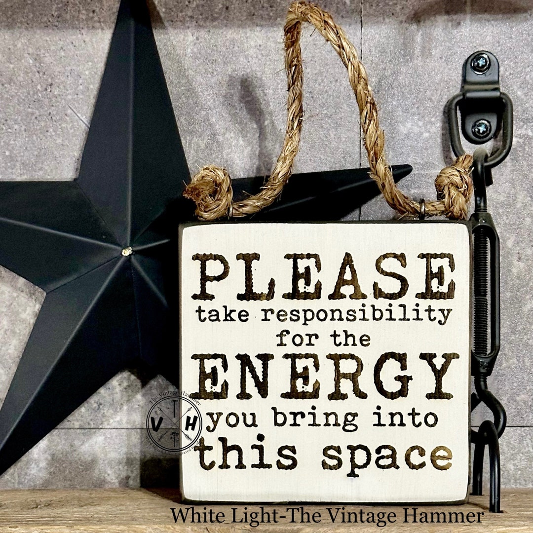 Good Energy Mini Wood Sign: Zen Home Decor, Please Be Mindful, Take ...