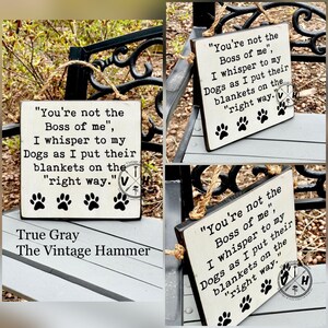 Funny Dog Sign: "not the Boss of Me" Rustic Wood Decor - Etsy