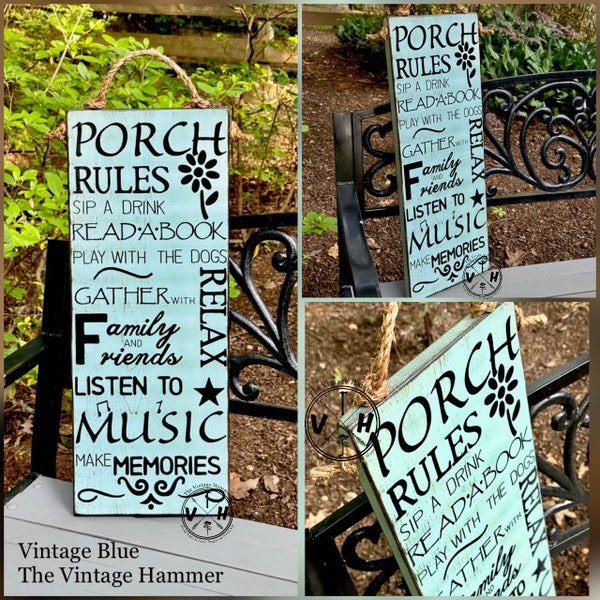 Porch Rules Sign - Etsy