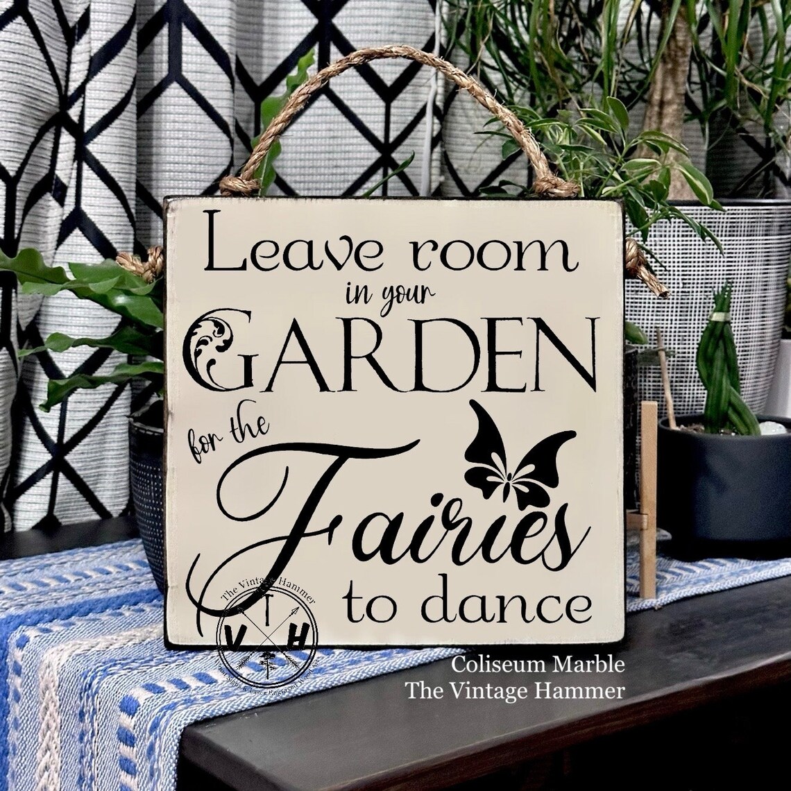Garden Fairy Sign: Weather Resistant Wood Plaque, Outdoor Decor - Etsy
