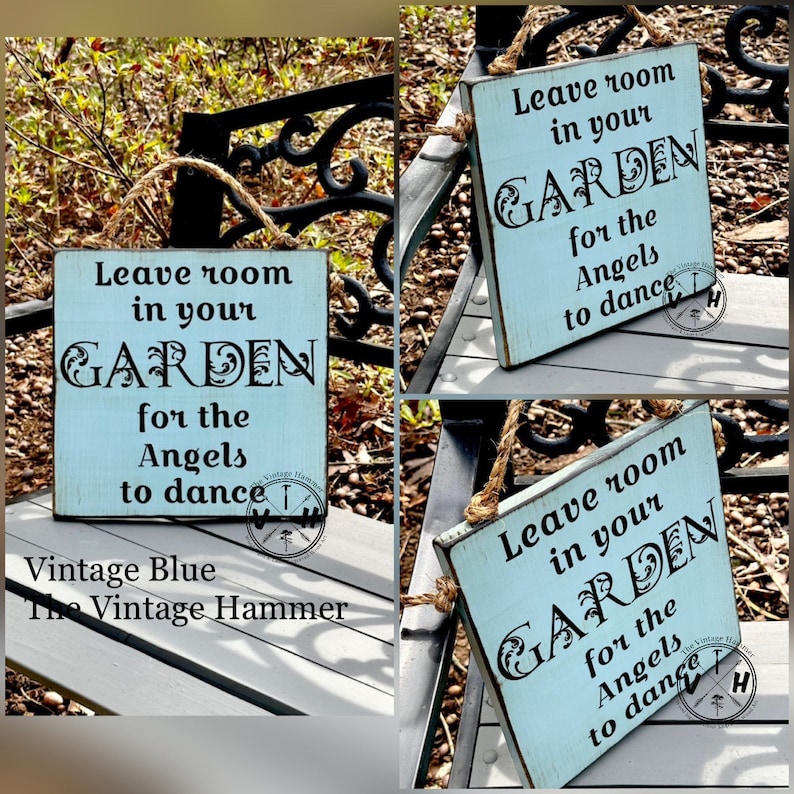 Garden Angels Memorial Sign: Hand Painted Wood Decor - Etsy
