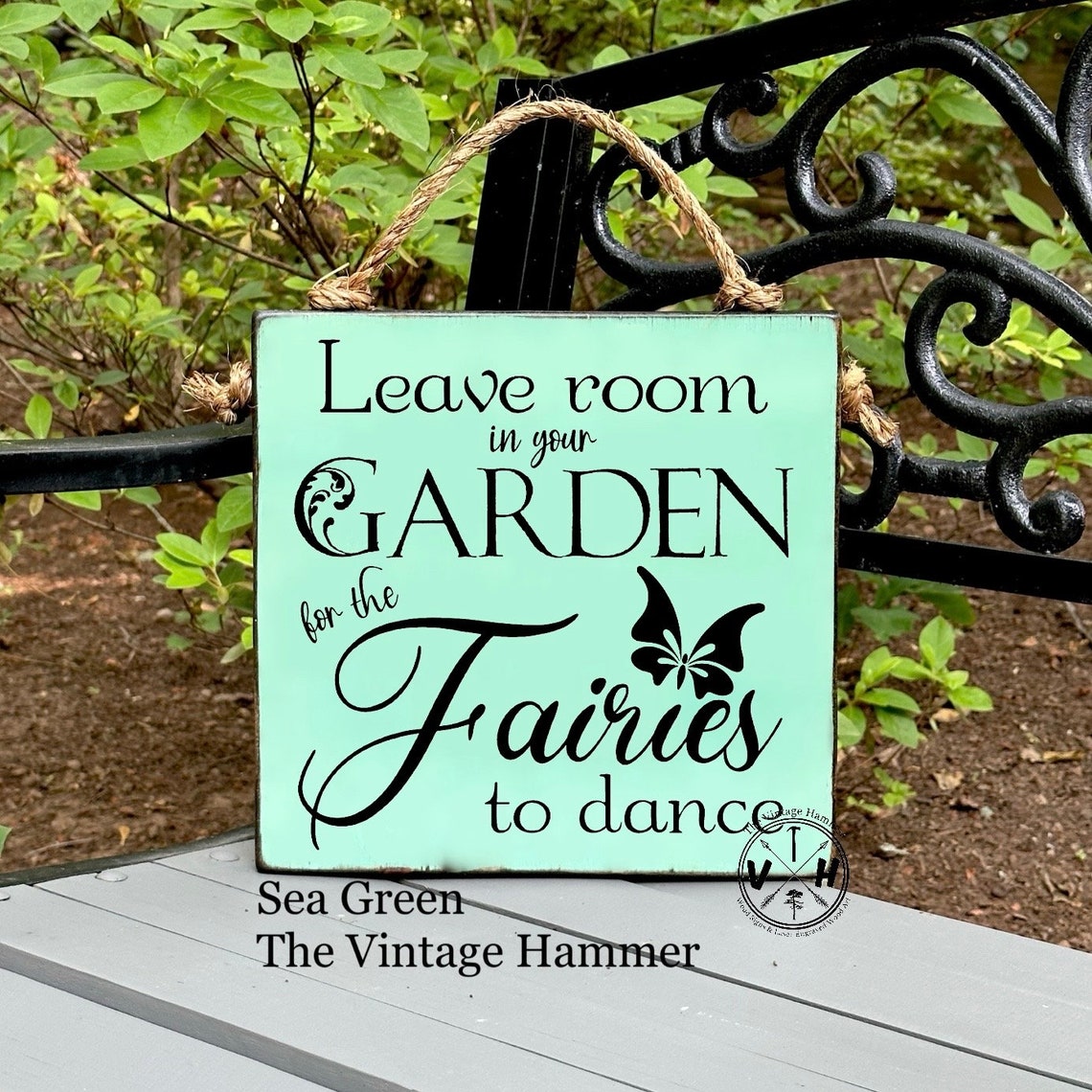 Garden Fairy Sign: Weather Resistant Wood Plaque, Outdoor Decor - Etsy
