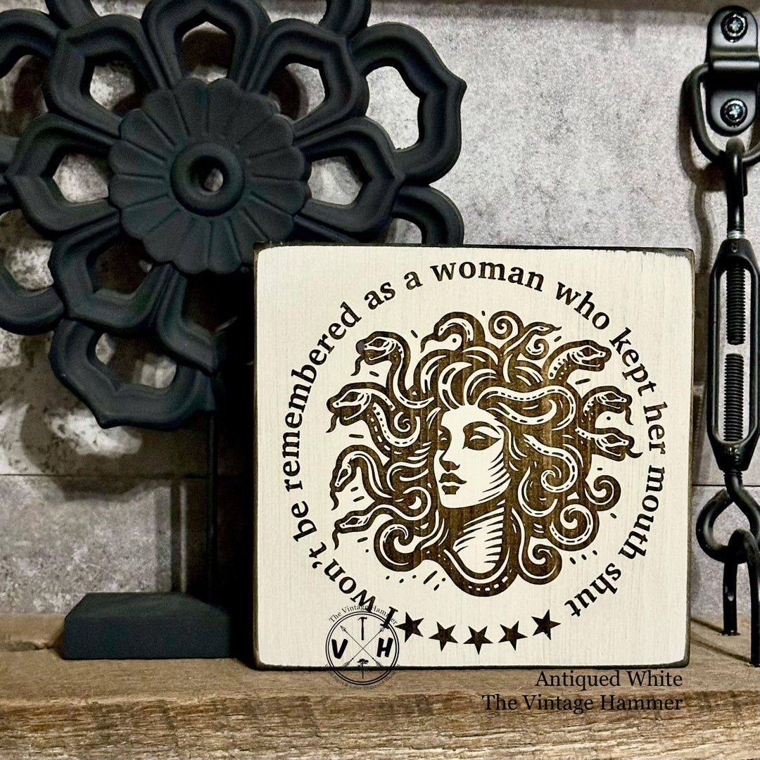 Engraved Medusa Wood Sign: Feminist Witch Decor - Etsy