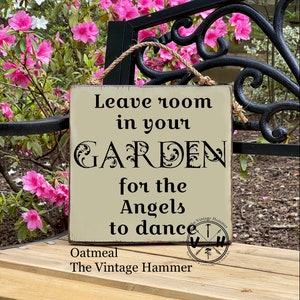 Garden Angels Memorial Sign Porch Deck Patio Primitive Wood - Etsy