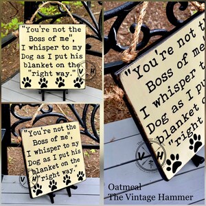 Funny Dog Sign: "not the Boss of Me" Rustic Wood Decor - Etsy