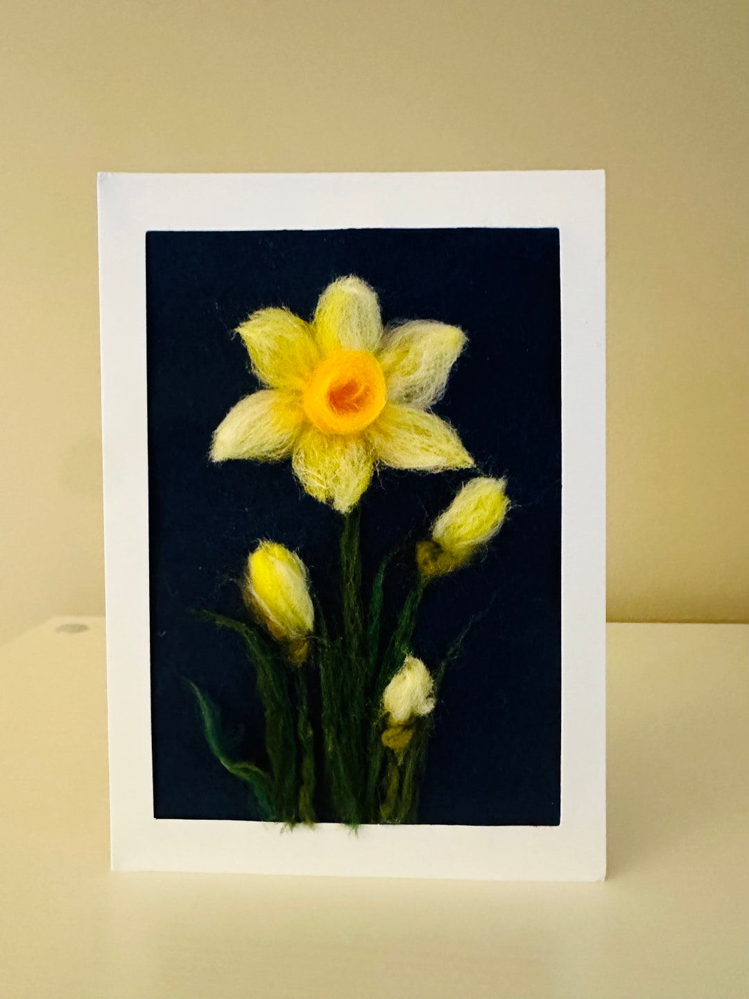 Needle Felted Wool Greeting Cards, Wool Flowers Cards, Handmade Cards ...