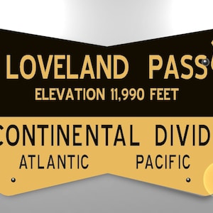 Copy of Road Sign From Loveland Pass, Colorado - Etsy