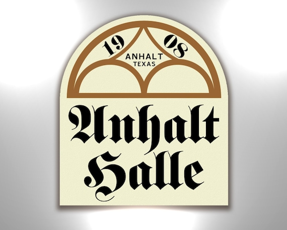 Anhalt Halle Dance Hall Sign From Anhalt Texas | Etsy