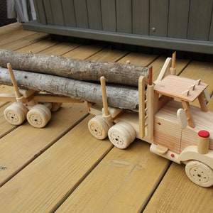 Hand Made Tractor Truck and Timber Trailer - Etsy