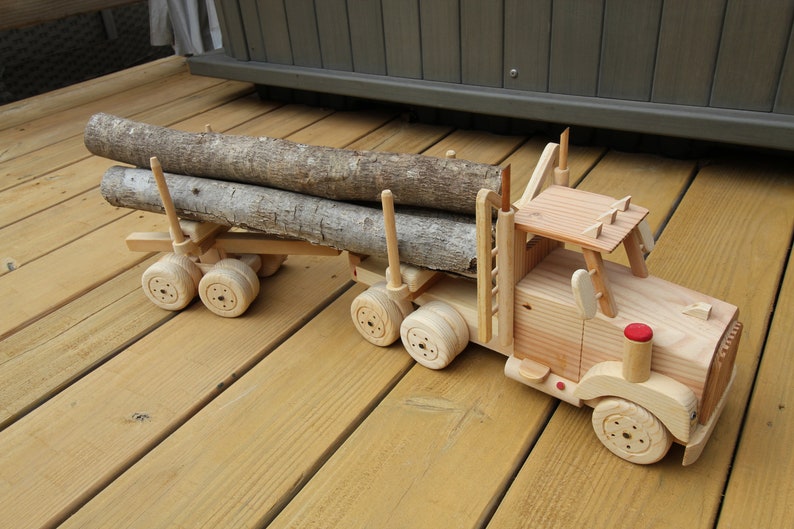 Hand Made Tractor Truck and Timber Trailer - Etsy
