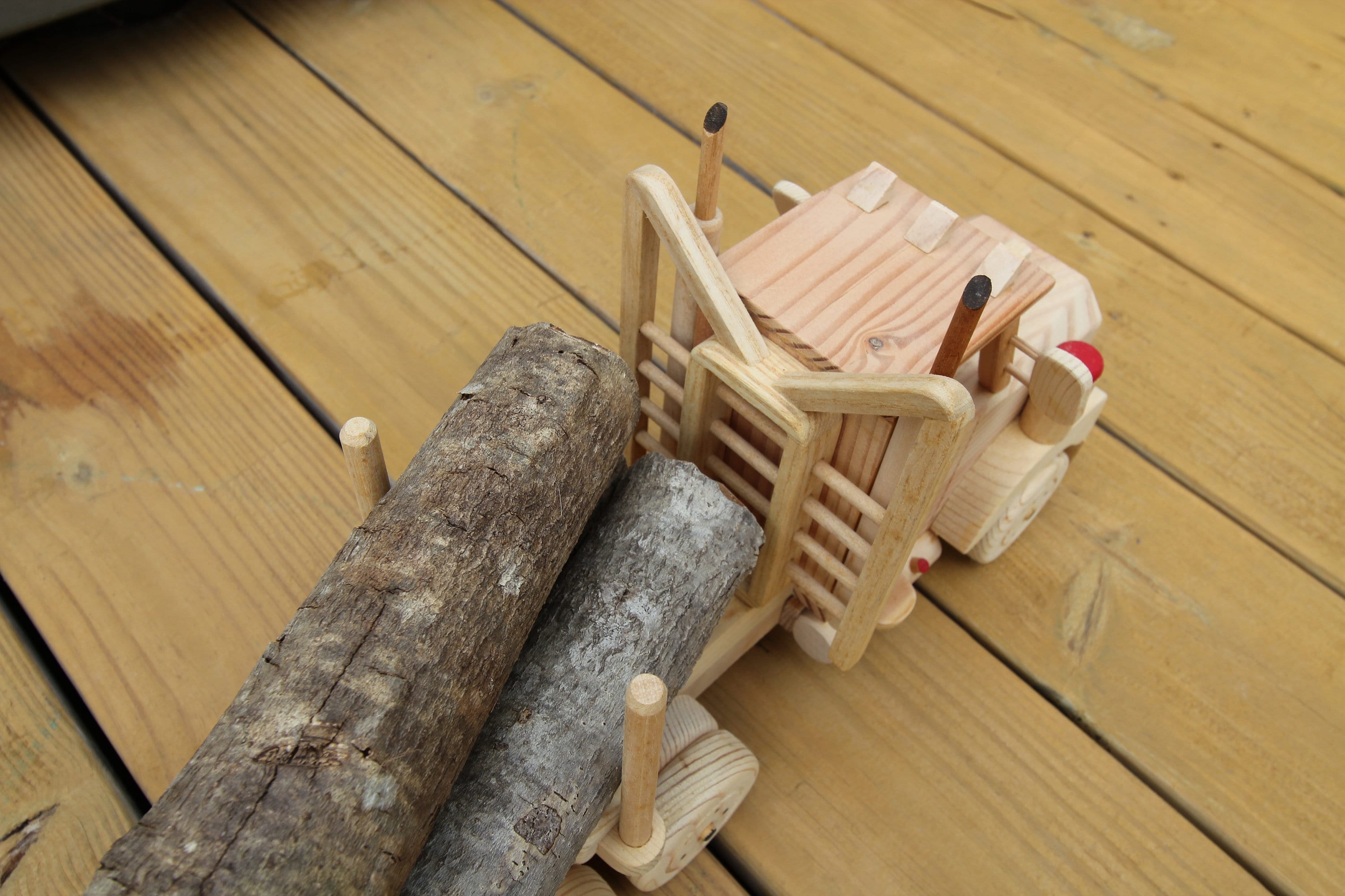 Hand Made Tractor Truck and Timber Trailer - Etsy
