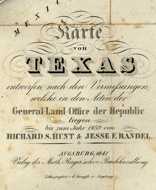 Republic of Texas German Map Canvas Print - Etsy