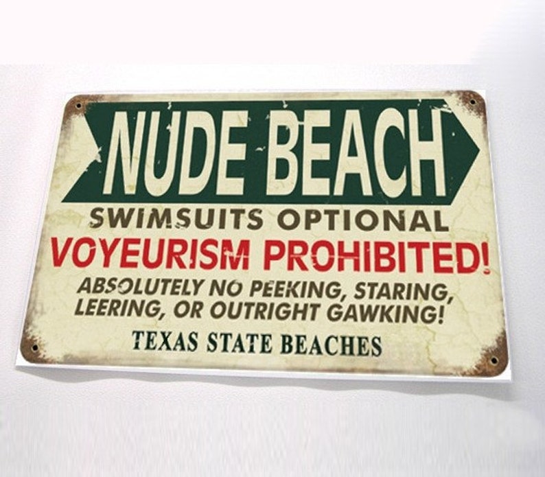 Nude Beach Sign Etsy