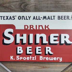 Metal Vintage Shiner Beer Sign - Etsy