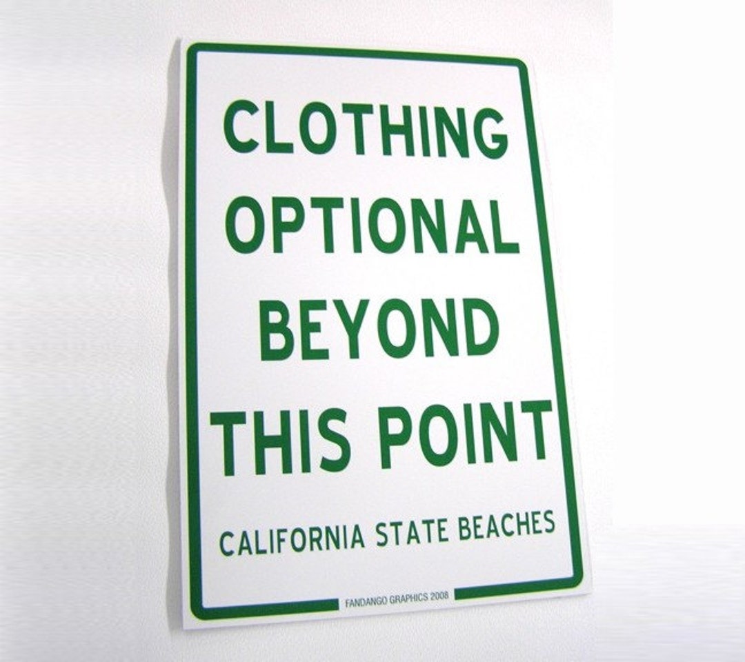 Clothing Optional Beach Sign - Etsy