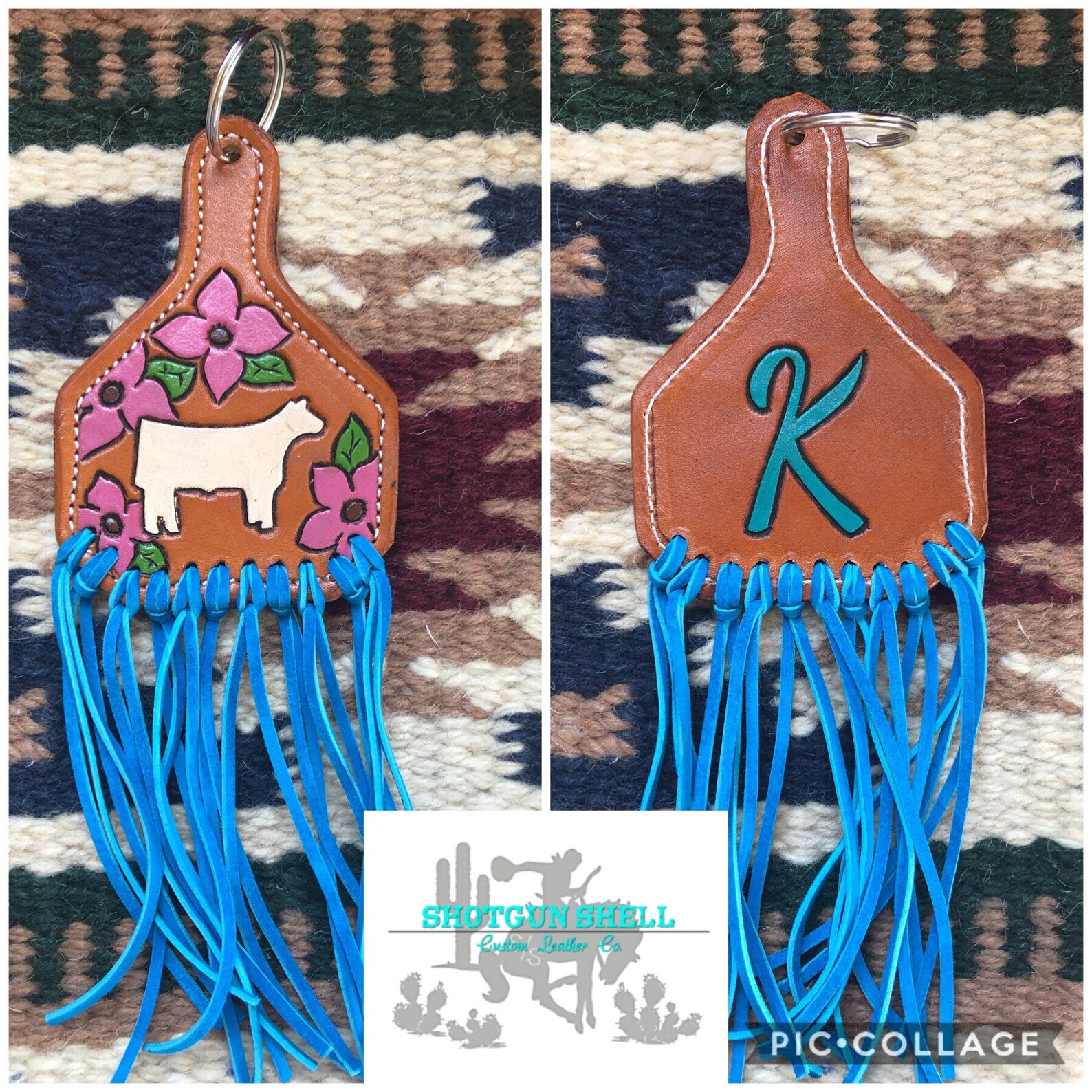 Hand Tooled Leather Cowtags | Etsy
