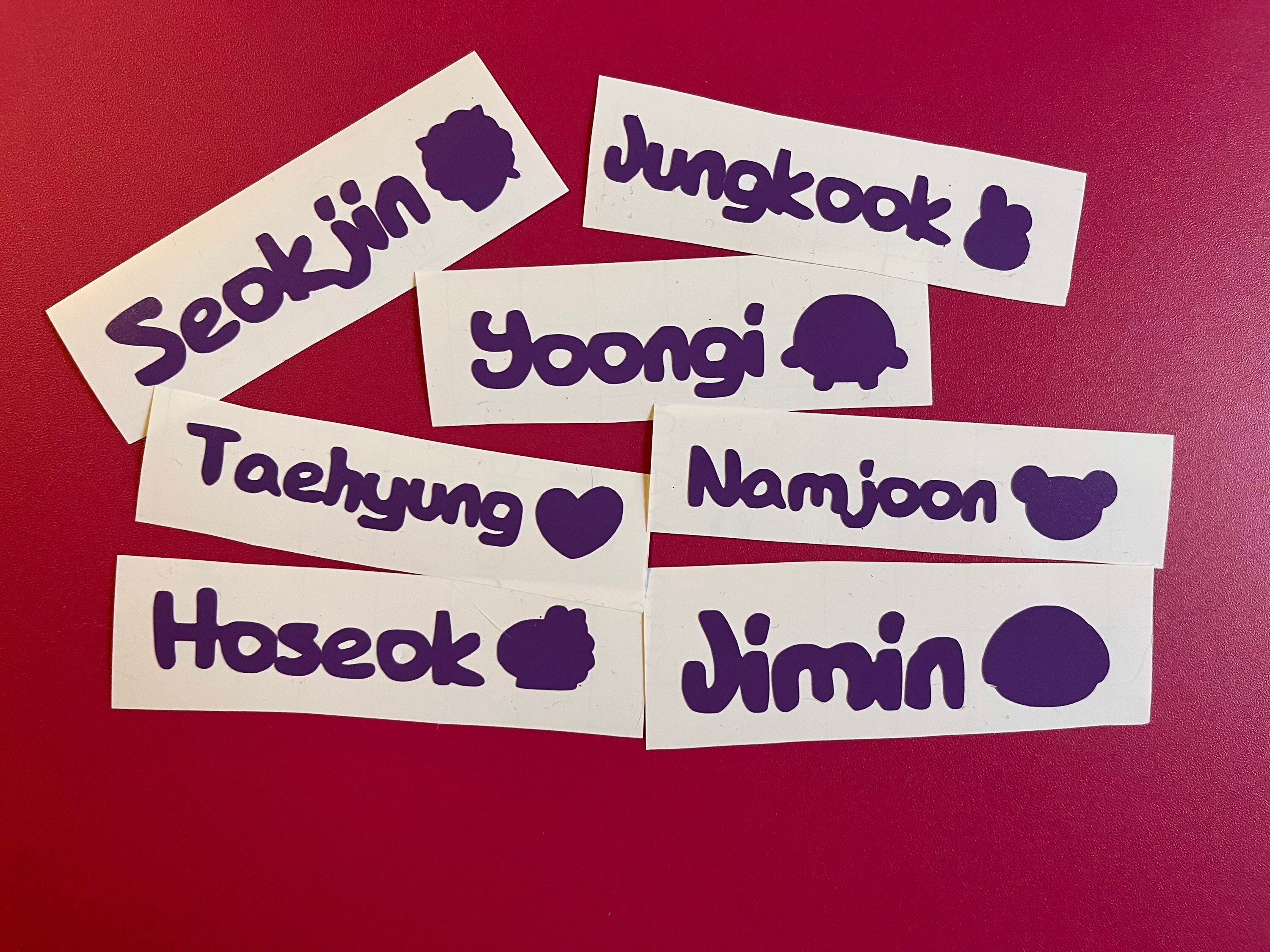 BTS BT21 Name Decal - Etsy