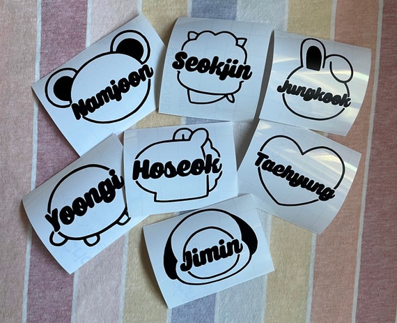 BT21 Name Decals | Etsy