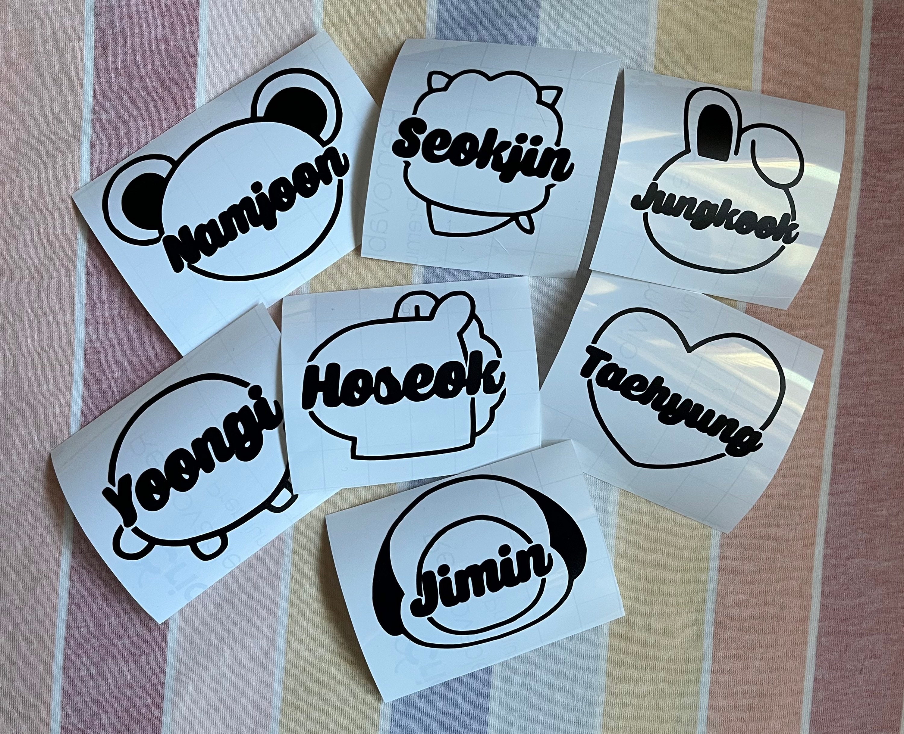 BT21 Name Decals | Etsy