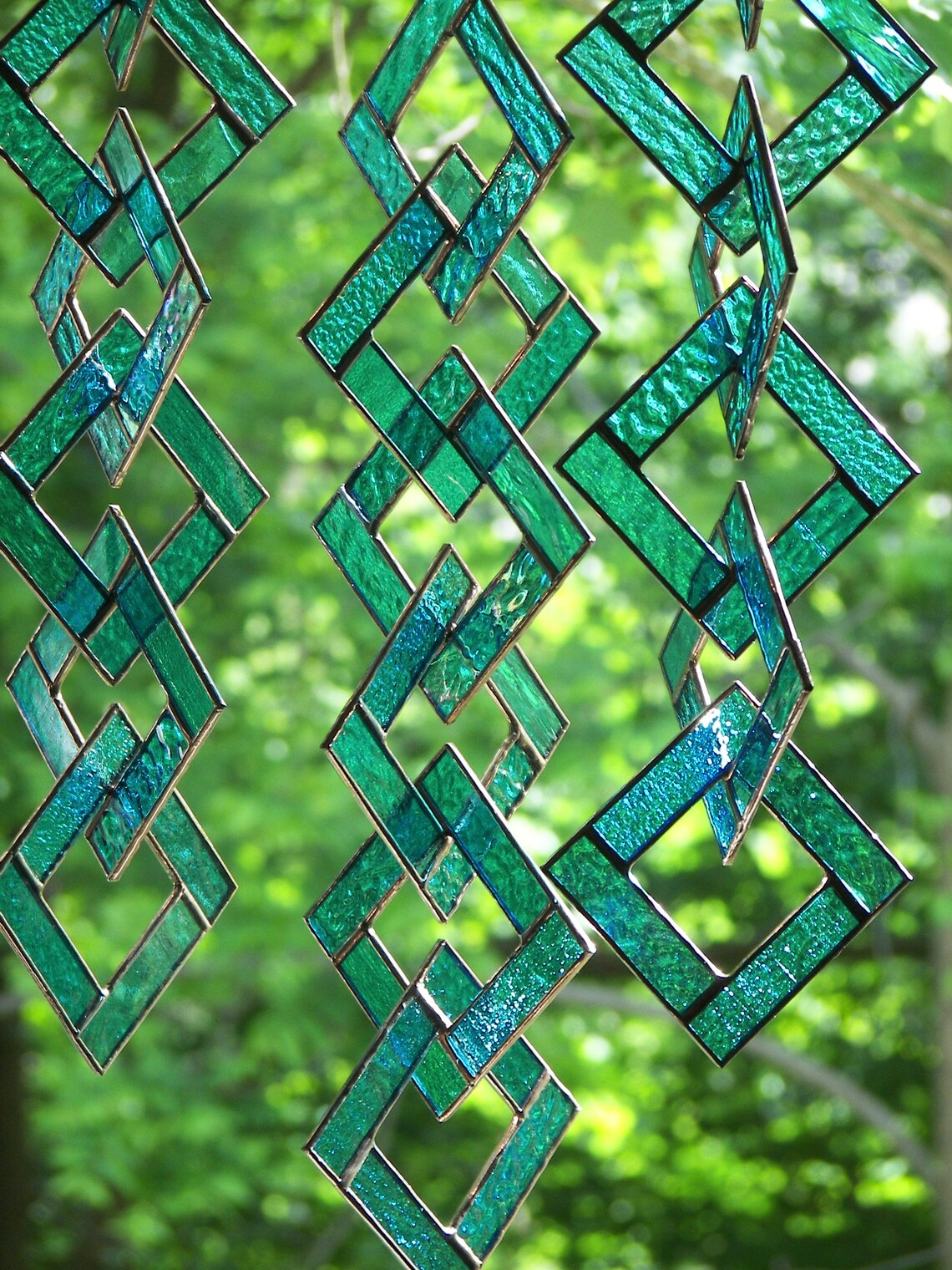 Turquoise Stained Glass-aqua Stained Glass stained Glass | Etsy