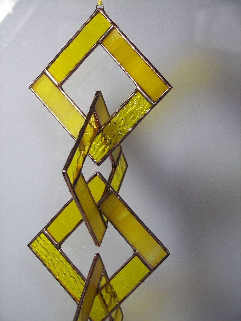 Yellow Stained Glass-stained Glass Suncatcher-stained Glass - Etsy