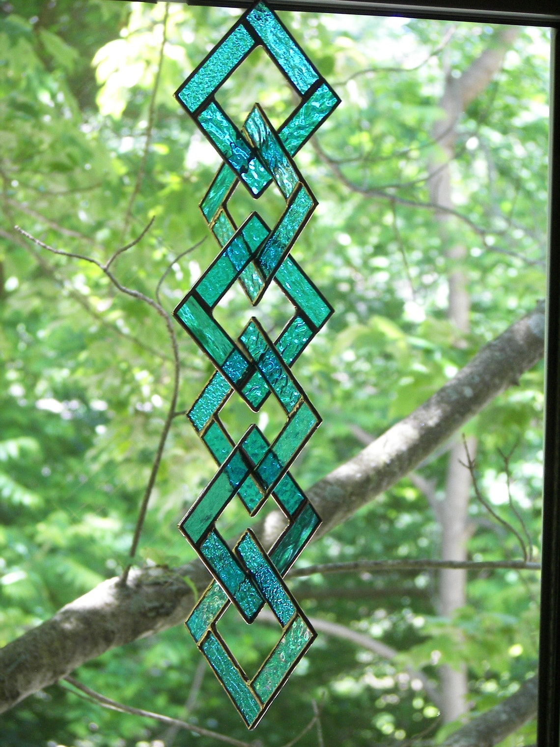 Turquoise Stained Glass-aqua Stained Glass stained Glass | Etsy