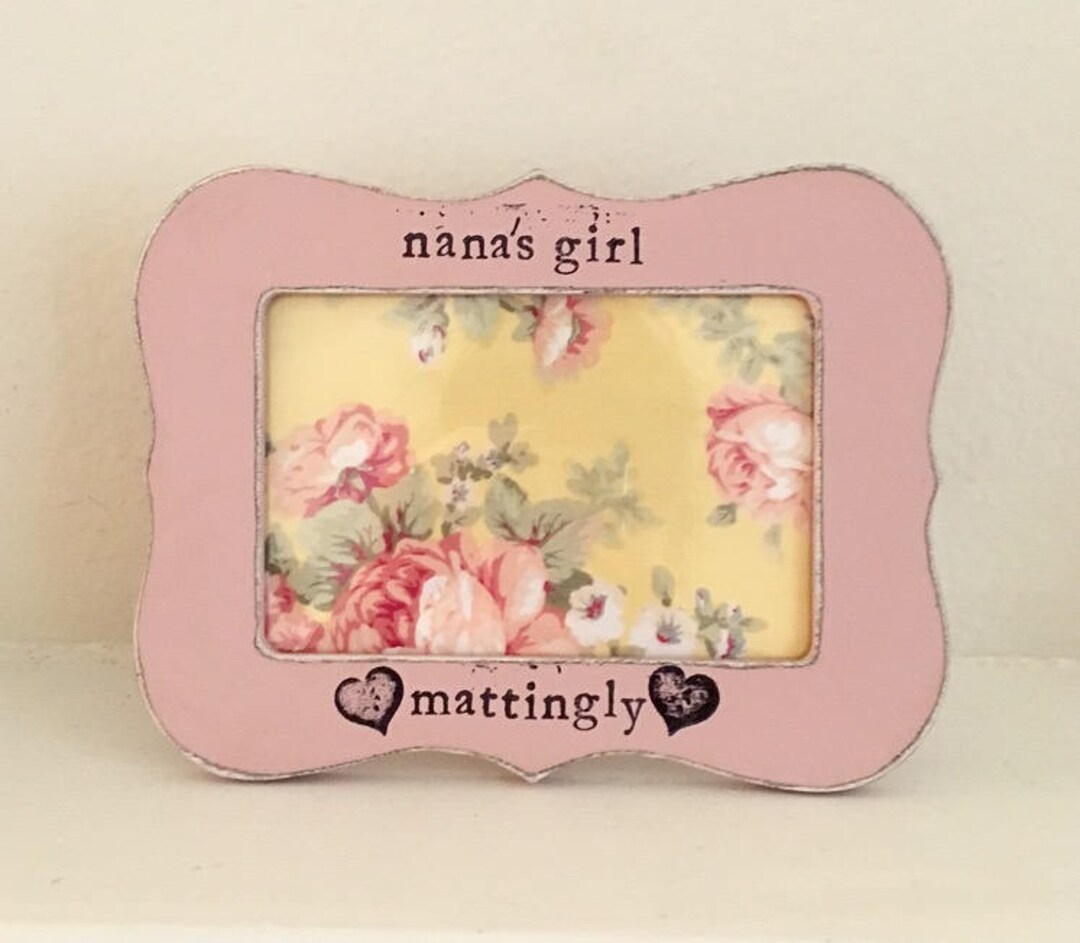 Personalized Nana Picture Frame: Hand Stamped, Distressed Finish (fits ...
