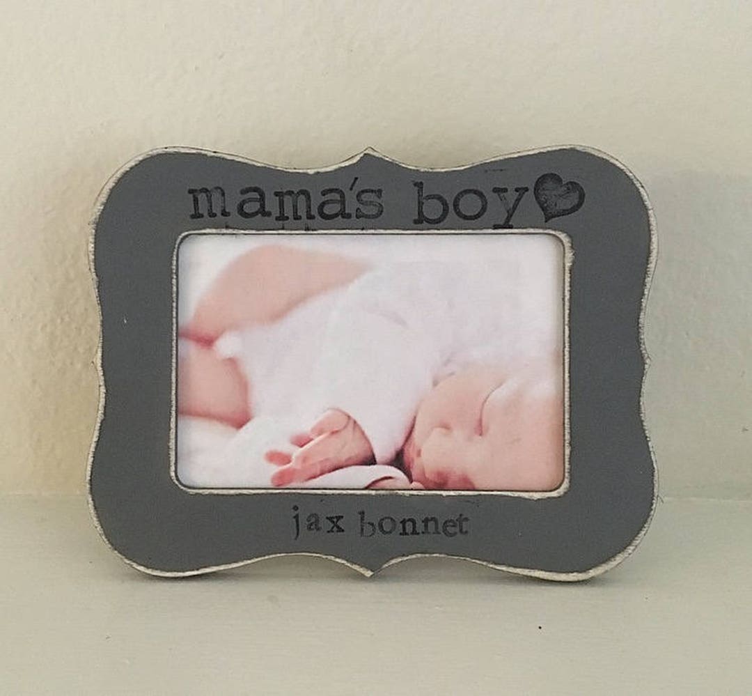 Boy Mom Gift, Mamas Boy, Personalized Picture Frame for New Mom ...