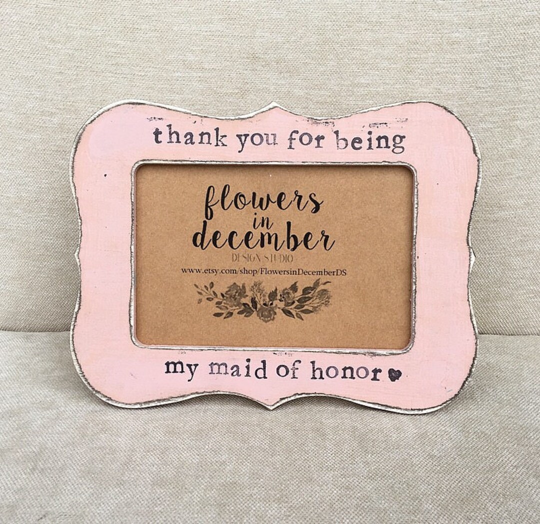 Personalized Maid of Honor Picture Frame: 4x6 Photo, Boho Bride - Etsy