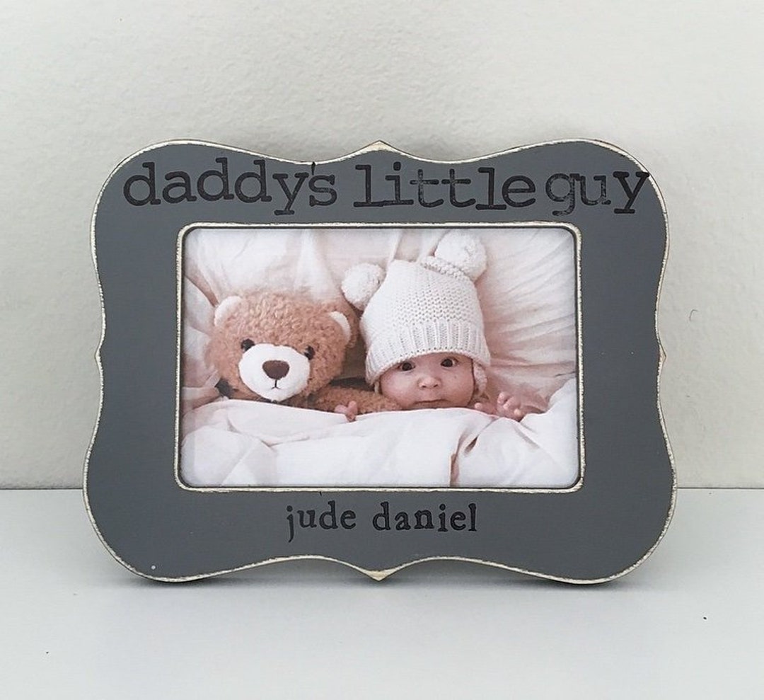 First Father’s Day Picture Frame, Little Dude Gift From Son, Baby Frame ...