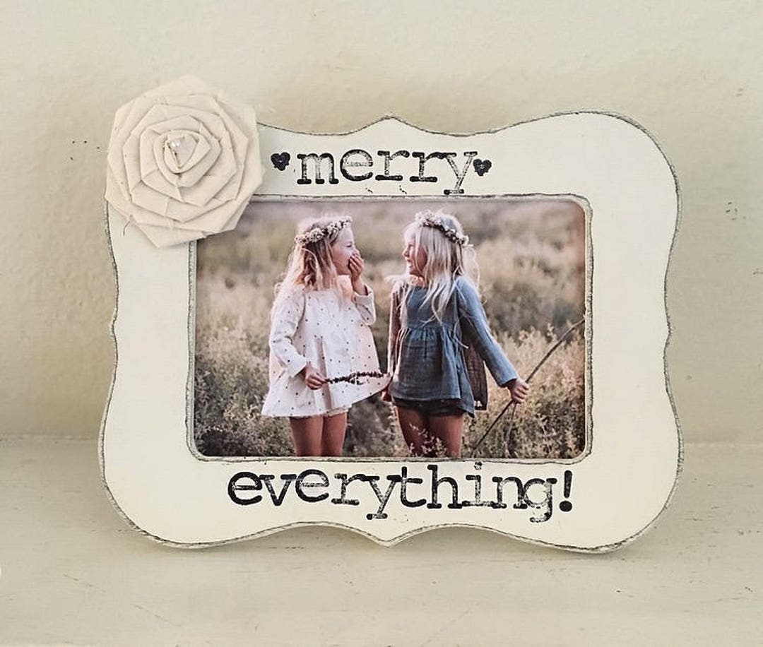 Handmade Cottagecore Wood Picture Frame 4x6: Merry Everything - Etsy