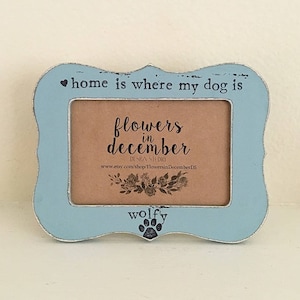 Pet Picture Frame, Dog Frame, Fur Baby Gift, Home is Where My Dog is ...