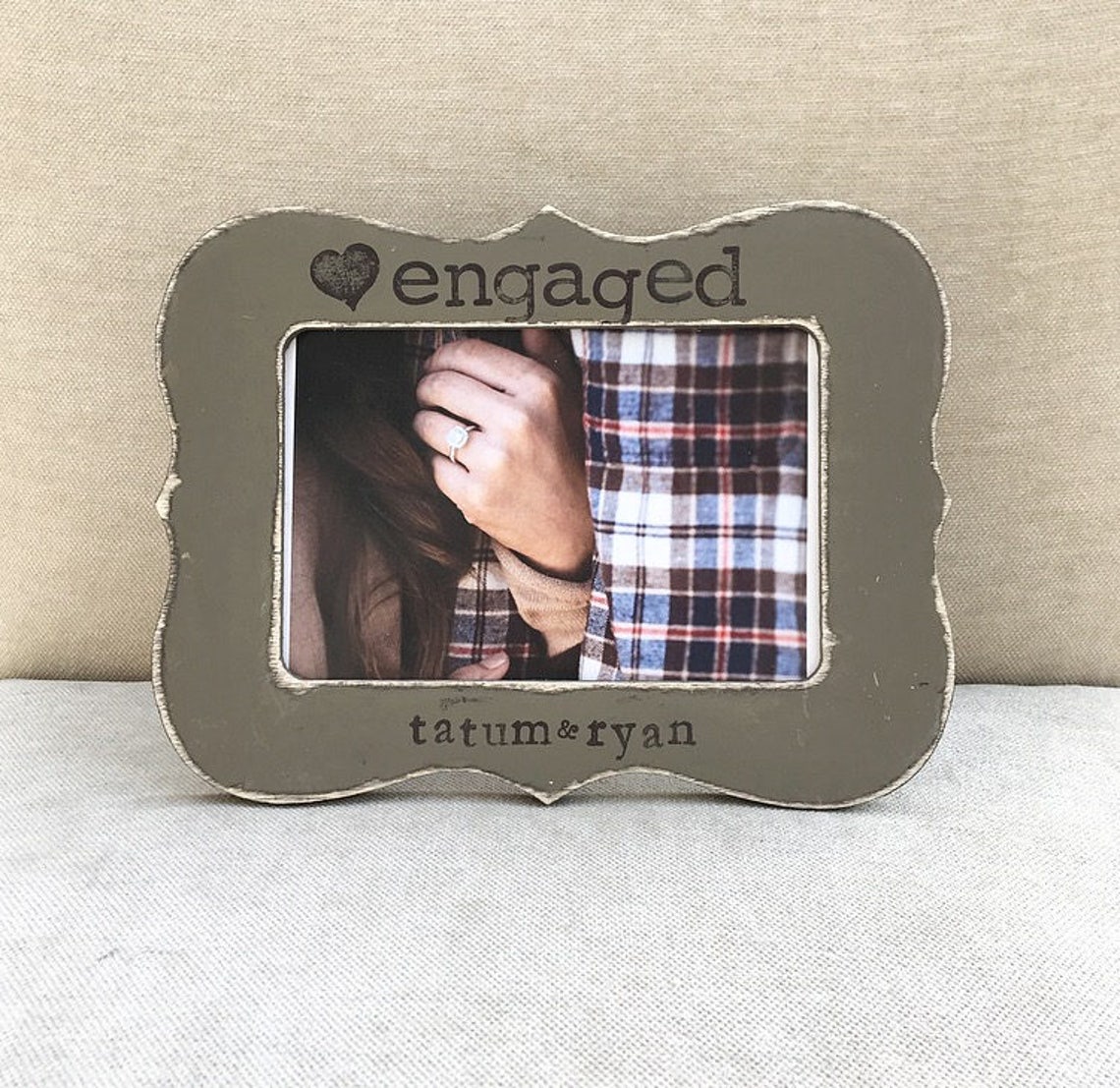 Engaged Gift We're Engaged Announcement Personalized Frame - Etsy