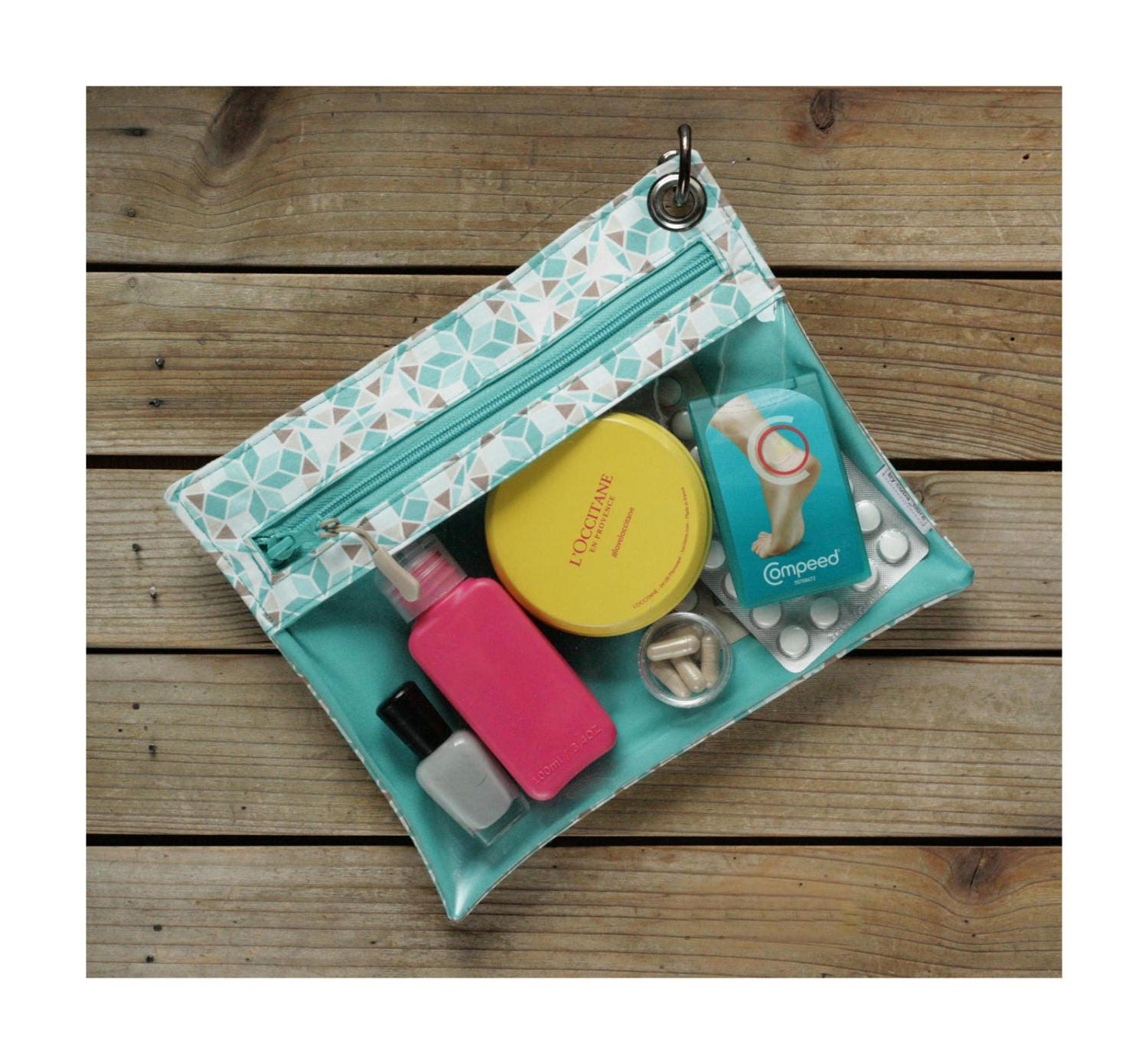 MTO Clear Vinyl Travel Pouch Geometry - Etsy