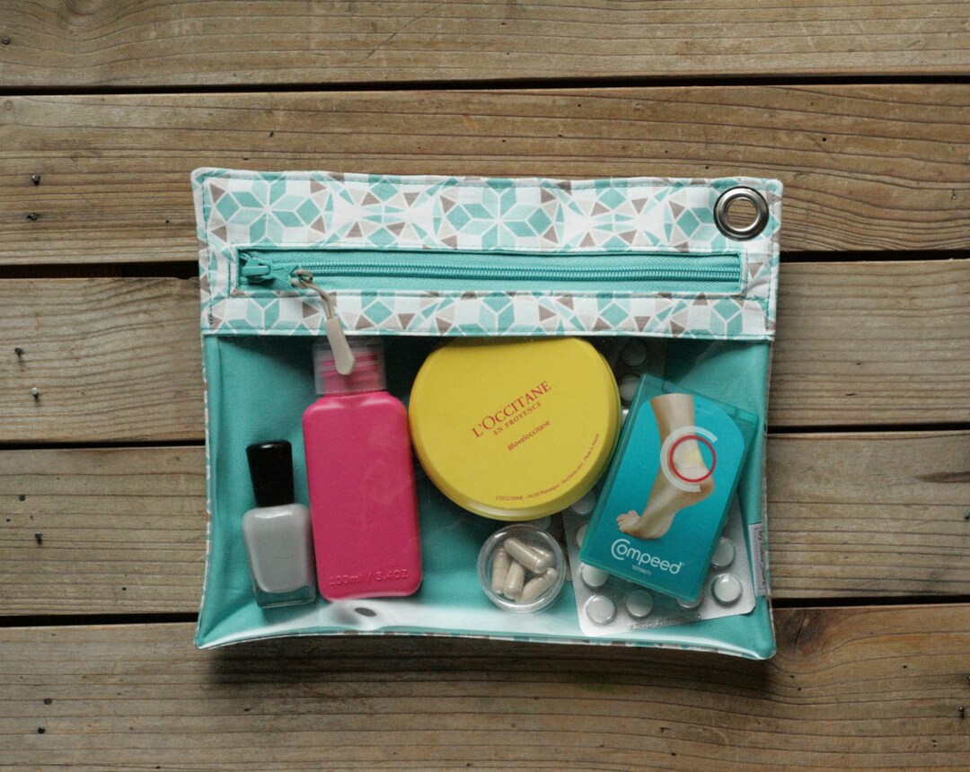 MTO Clear Vinyl Travel Pouch Geometry - Etsy