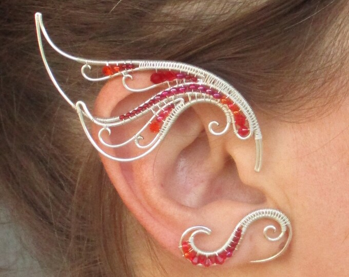 Pair of Ear Cuffs Mermaid of the Fire Lake Ear Cuffs Elf - Etsy