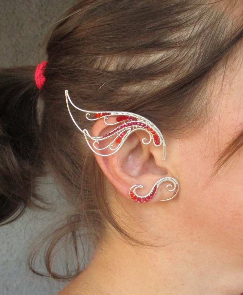 Pair of Ear Cuffs Mermaid of the Fire Lake Ear Cuffs Elf - Etsy
