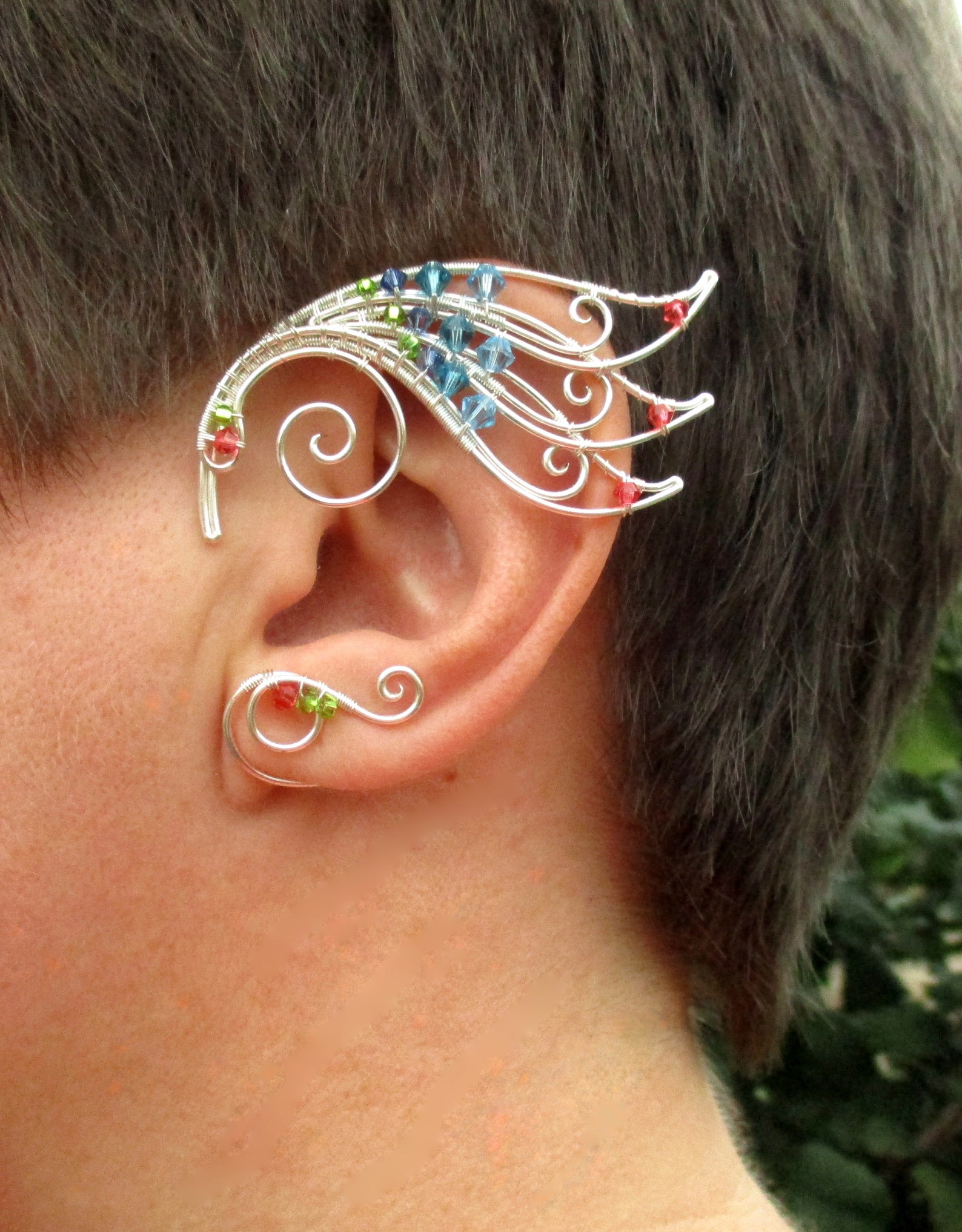 Pair of Ear Cuffs Hummingbird Ear Cuffs Elf Earrings Ear - Etsy