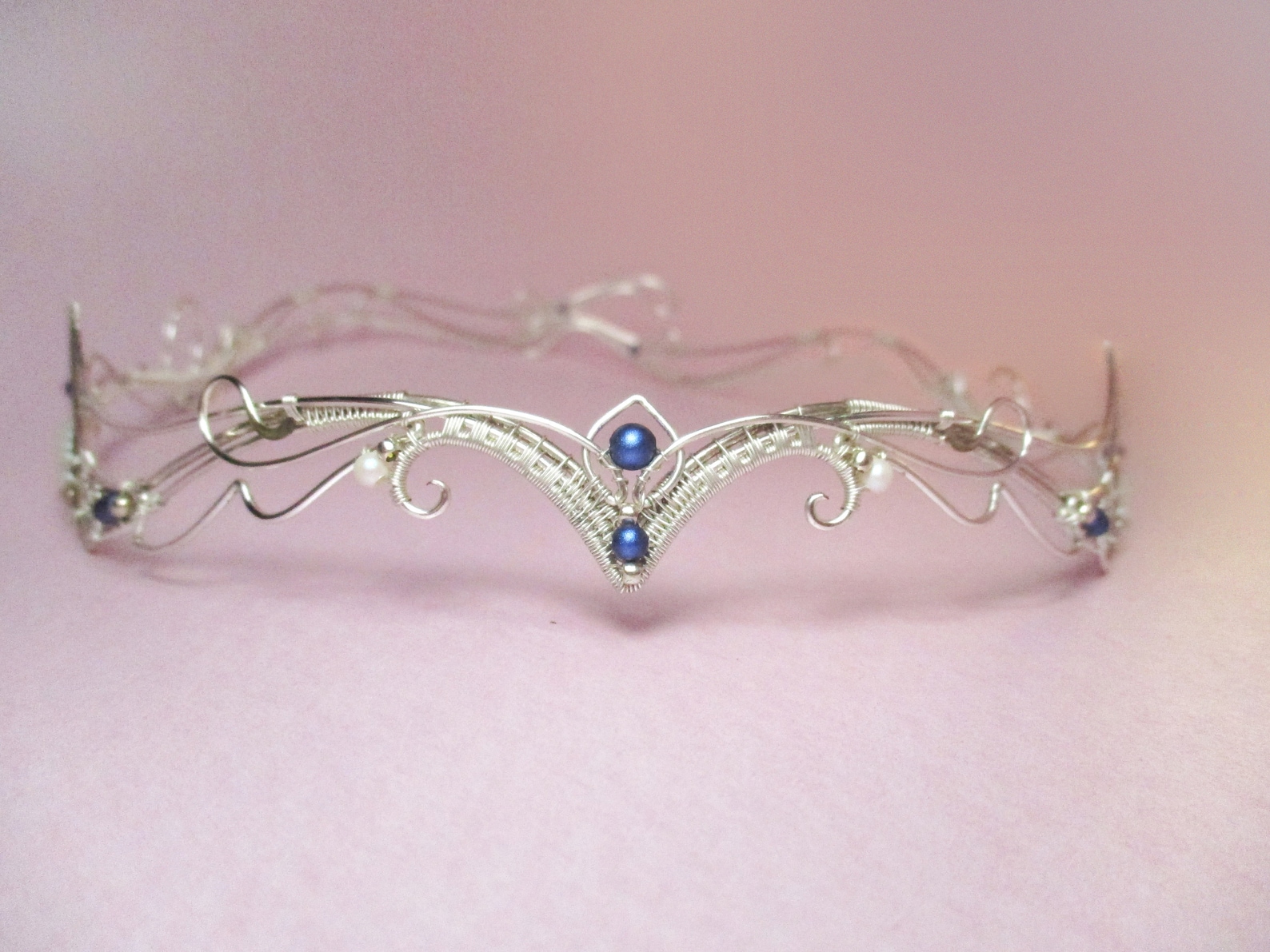 Circlet Lake of Dreams With Blue Beads Elven Circlet Crown - Etsy