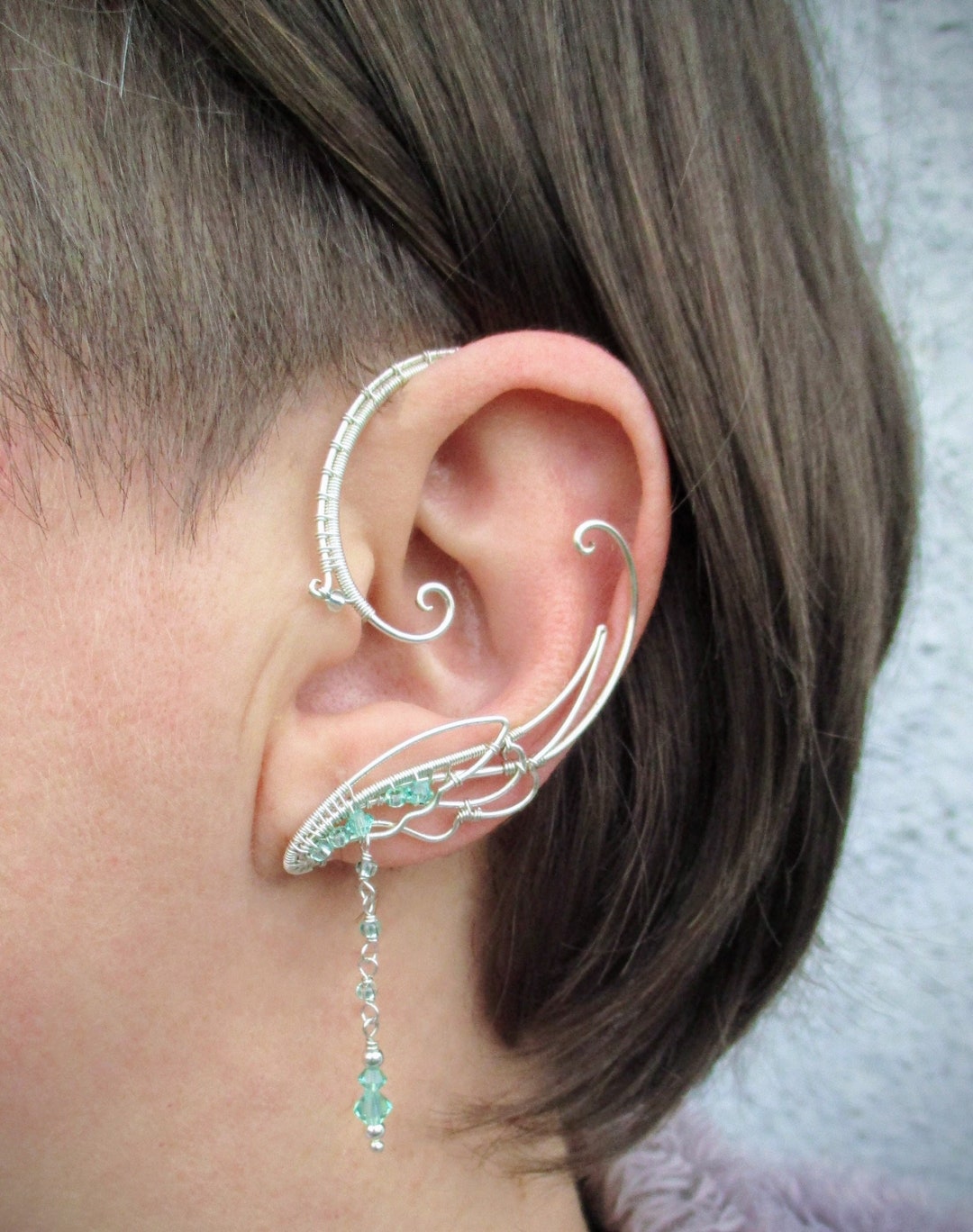 Pair of Ear Cuffs Sea Waves Fairy Wing Ear Wraps Single - Etsy