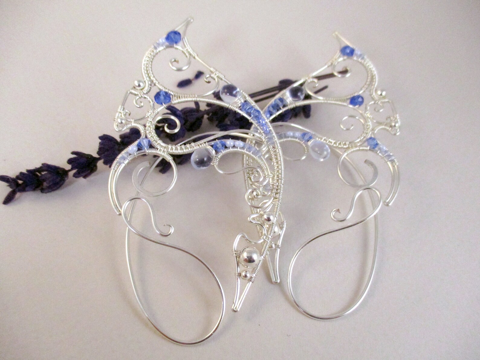 Pair of Elf Ear Cuffs Sea Waves - Mermaid Elven Fairy Ears, Big Single ...